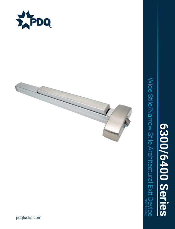 6300 Series Surface Vertical Rod Exit Device | PDQ Locks