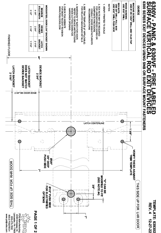 6300 Series Surface Vertical Rod Exit Device | PDQ Locks