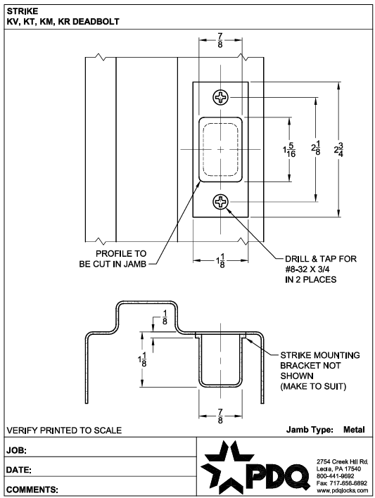 KM Series Heavy Duty Deadbolt Lock | PDQ Locks