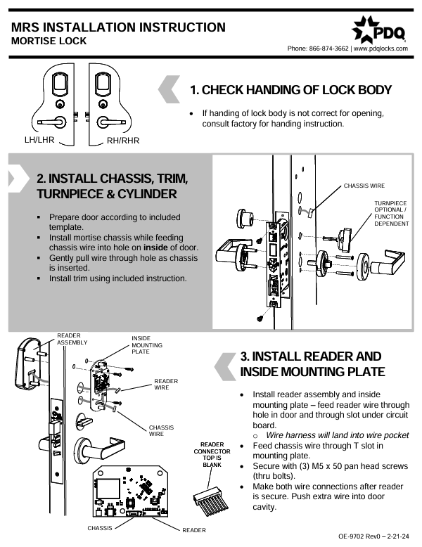 MRS Electronic Mortise Lock | PDQ Locks